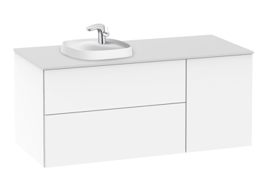 Wall Mounted Vanity Units | Roca The Gap 800mm Compact Vanity 2 Drawer ...
